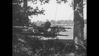 XD94885 WWII GERMAN ARMY TRAINING FILM FIRING MACHINE GUN FROM RAFT ...
